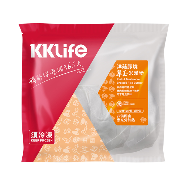【超市】KKLife洋菇豚燒翠玉米漢堡170g*3
